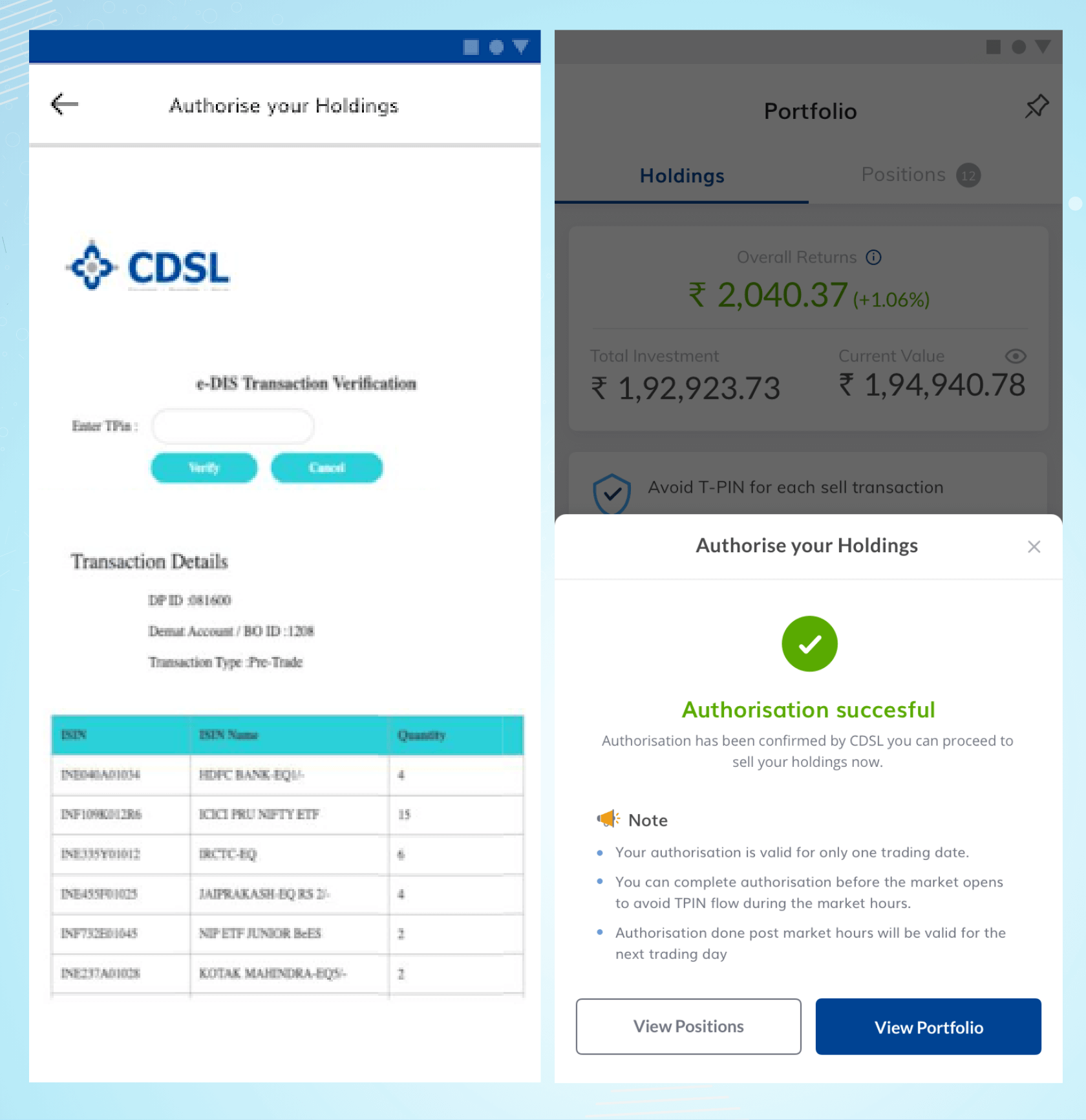 Now Give eDIS Authorisation For Multiple Stocks In One Go
