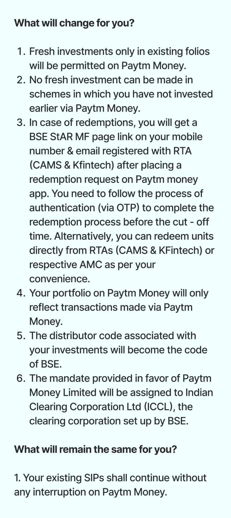 Important update regarding Paytm Money’s BSE StAR Integration for ...