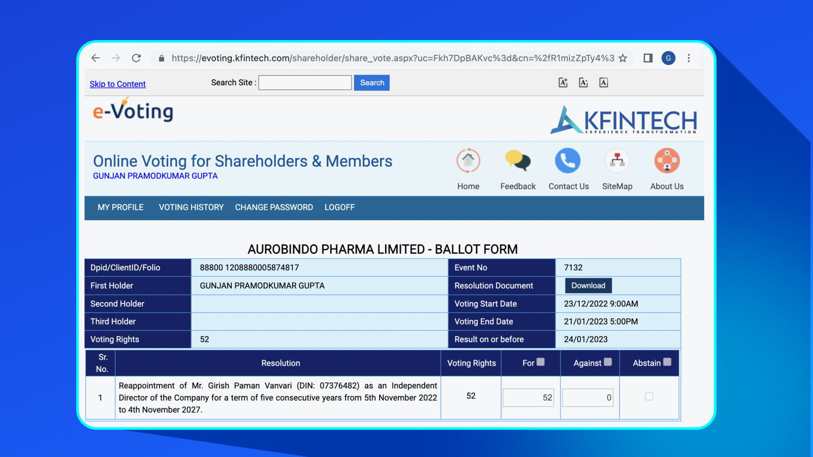 eVoting, Live on Paytm Money!
