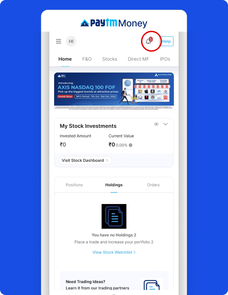Introducing Notification Center | Paytm Money Blog