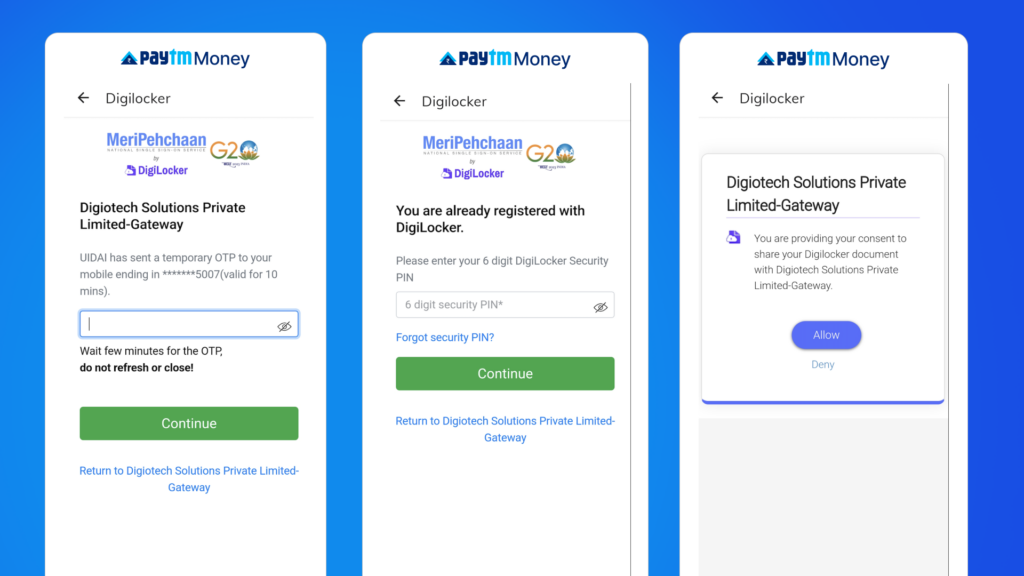 Easy KYC on Paytm Money with DigiLocker | Paytm Money Blog