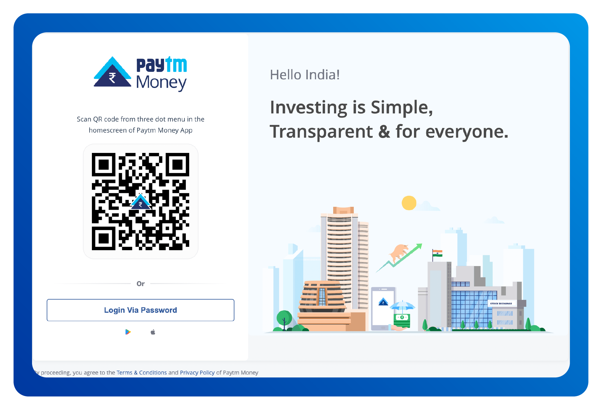 Just Scan QR to Log in to Paytm Money Web | Paytm Money Blog